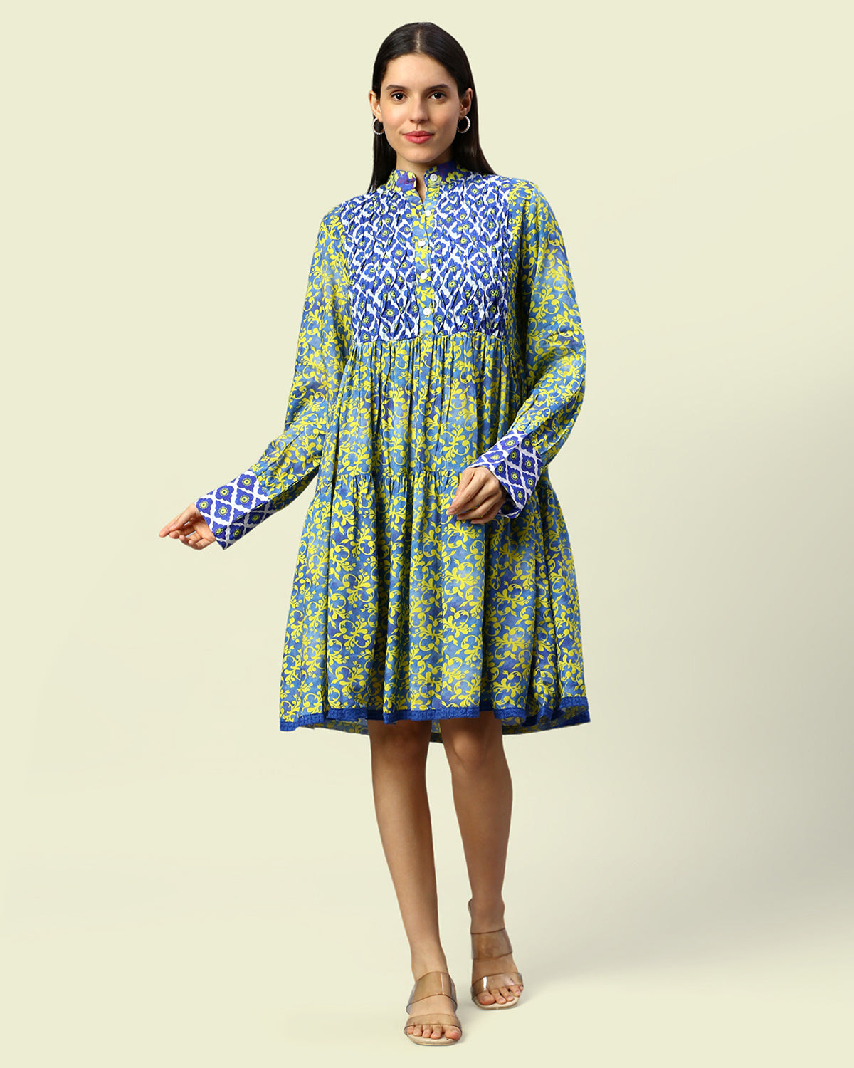 Blue Pottery Tunic Dress| Shop Stylish Blue Pottery Tunic for Women