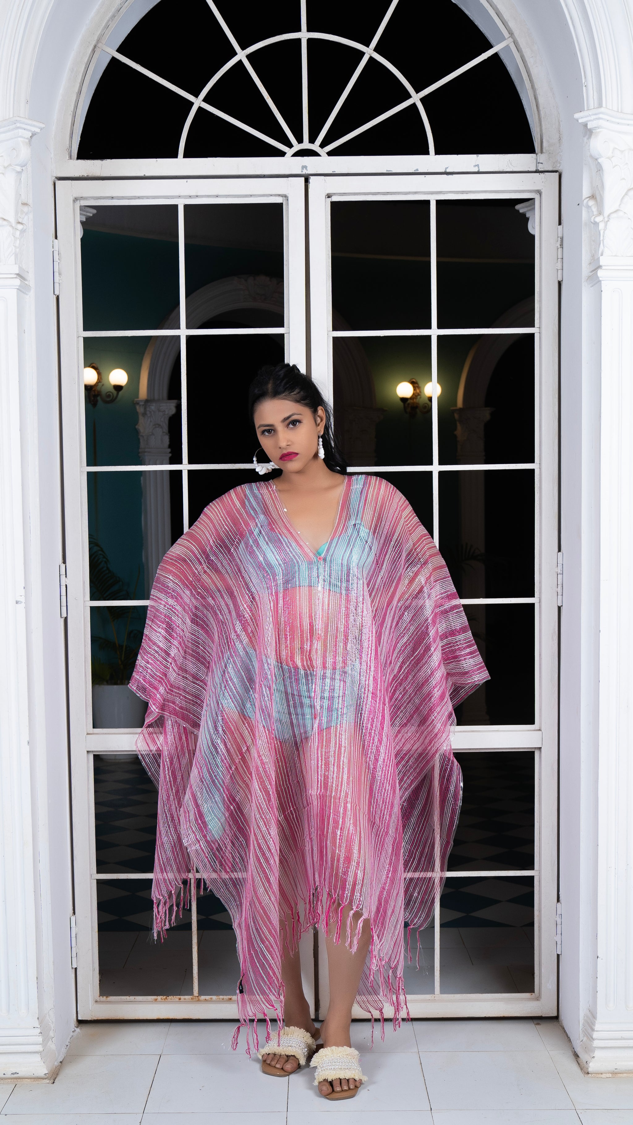 Pink Pop Silk Beachwear Cover Up | Shop Beach Cover ups for Women Online